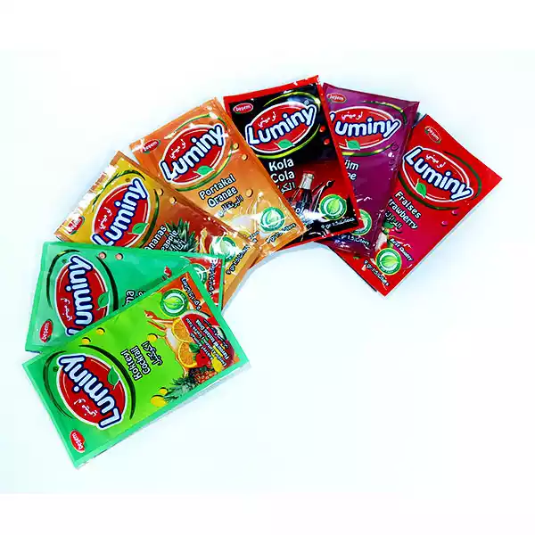Refrescos instantáneos LUMINY – Sabores Manzana, Naranja, Fresa, Piña, Mango, Cola y Coctel ...